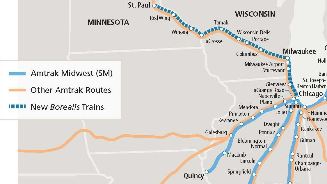 Come ride the Amtrak Borealis train to Chicago and points between ...